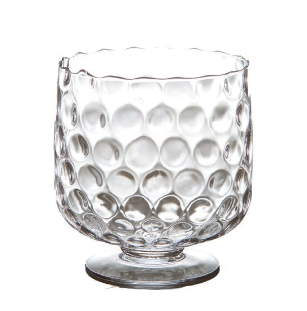 Dimpled Glass Hurricane Medium – Wildflowers