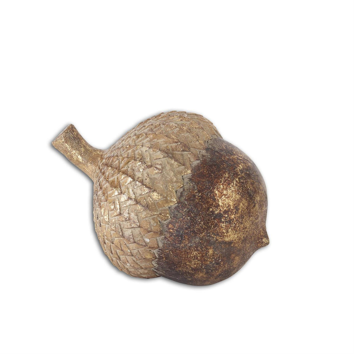 4.25" Gold & Bronze Textured Resin Acorn – Wildflowers