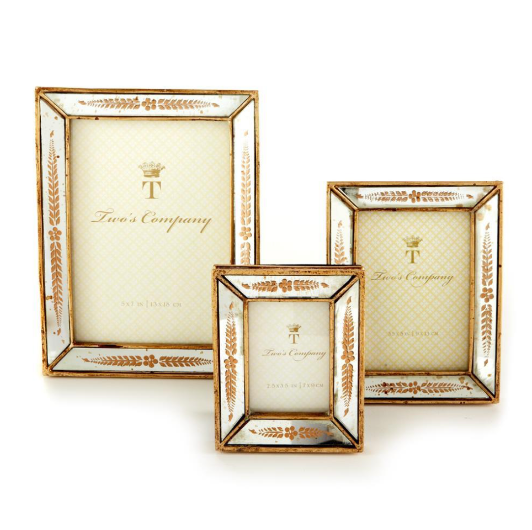 Gold Leaf Photo Frame 5x6 – Wildflowers