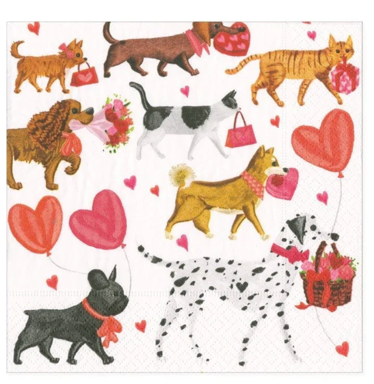 Valentine Parade Cocktail Napkin – Wildflowers