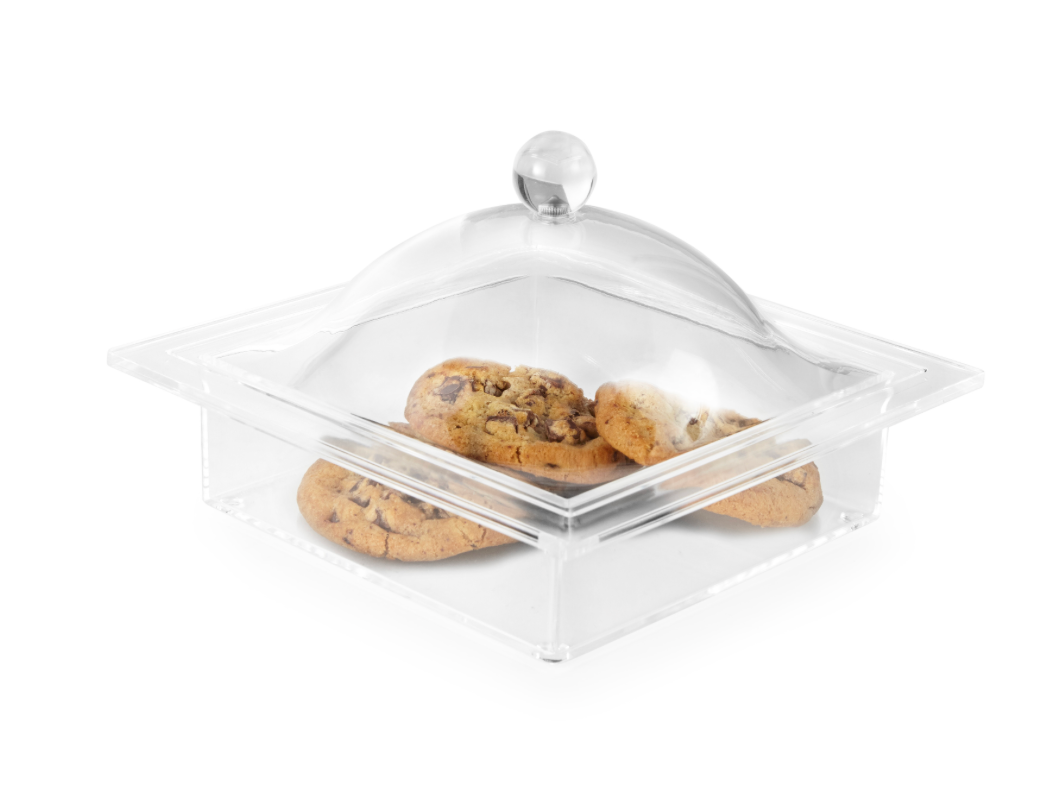 Square Acrylic Tray With Cover – Wildflowers