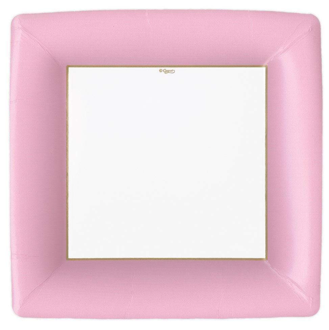Square Grosgrain Light Pink Dinner Plates – Wildflowers