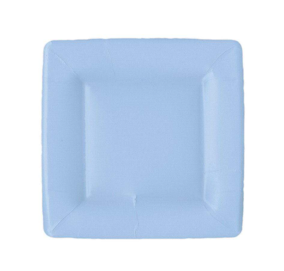 Light Blue Square Dessert Plate – Wildflowers