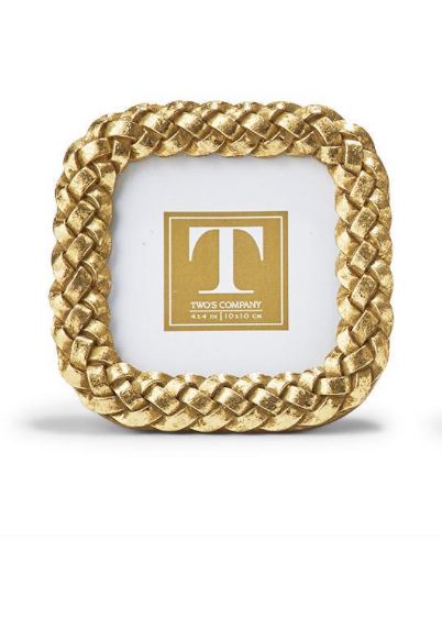 Square Braided Gold Frame – Wildflowers
